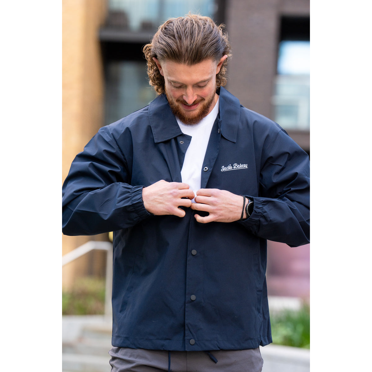 Jack's Bakery Navy Coach Jacket