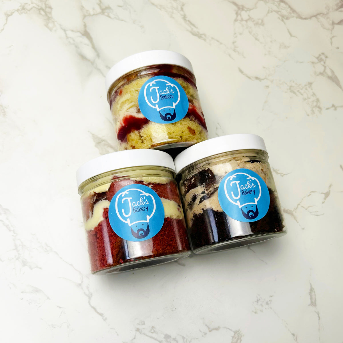 Size Medium Mixed Pack Cake Jars – Jack's Bakery